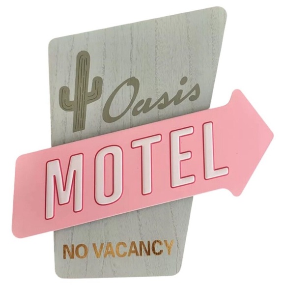 Target | Accents | Mid Century Modern Retro Oasis Motel Wall Decor Sign ...